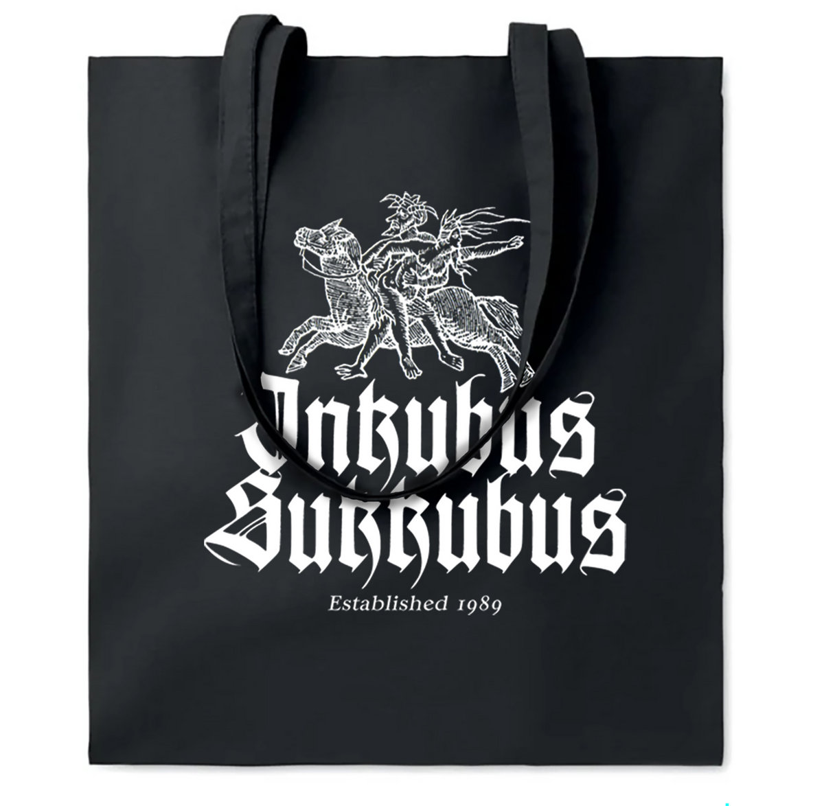 Inkubus Sukkubus black cotton tote bag | Inkubus Sukkubus
