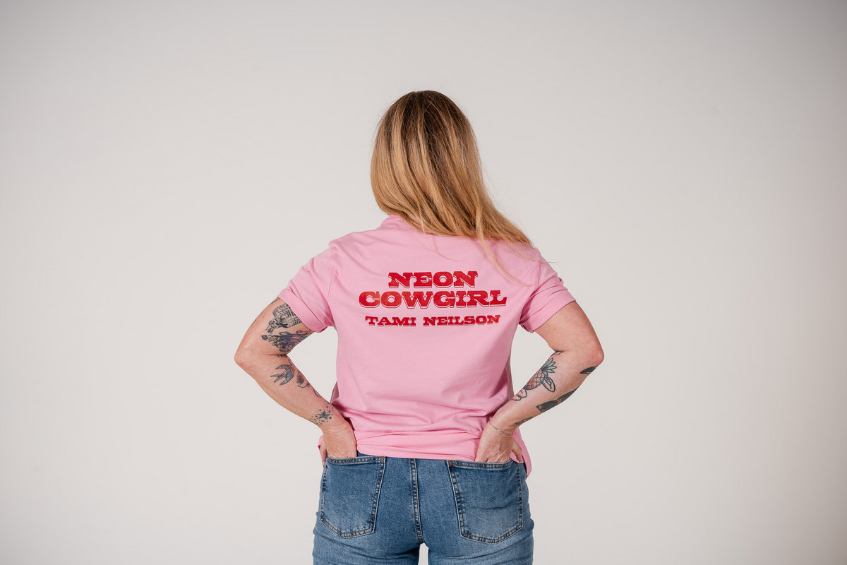 Neon Cowgirl Bubblegum Western Tee - Tami Neilson x Brigette Elizabeth ...