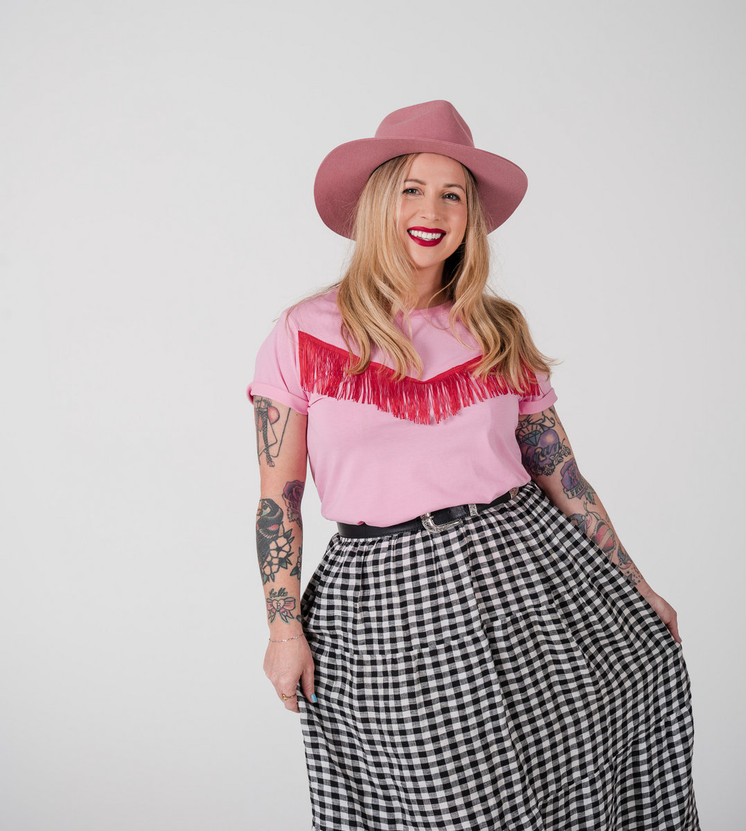 Neon Cowgirl Bubblegum Western Tee - Tami Neilson x Brigette Elizabeth ...
