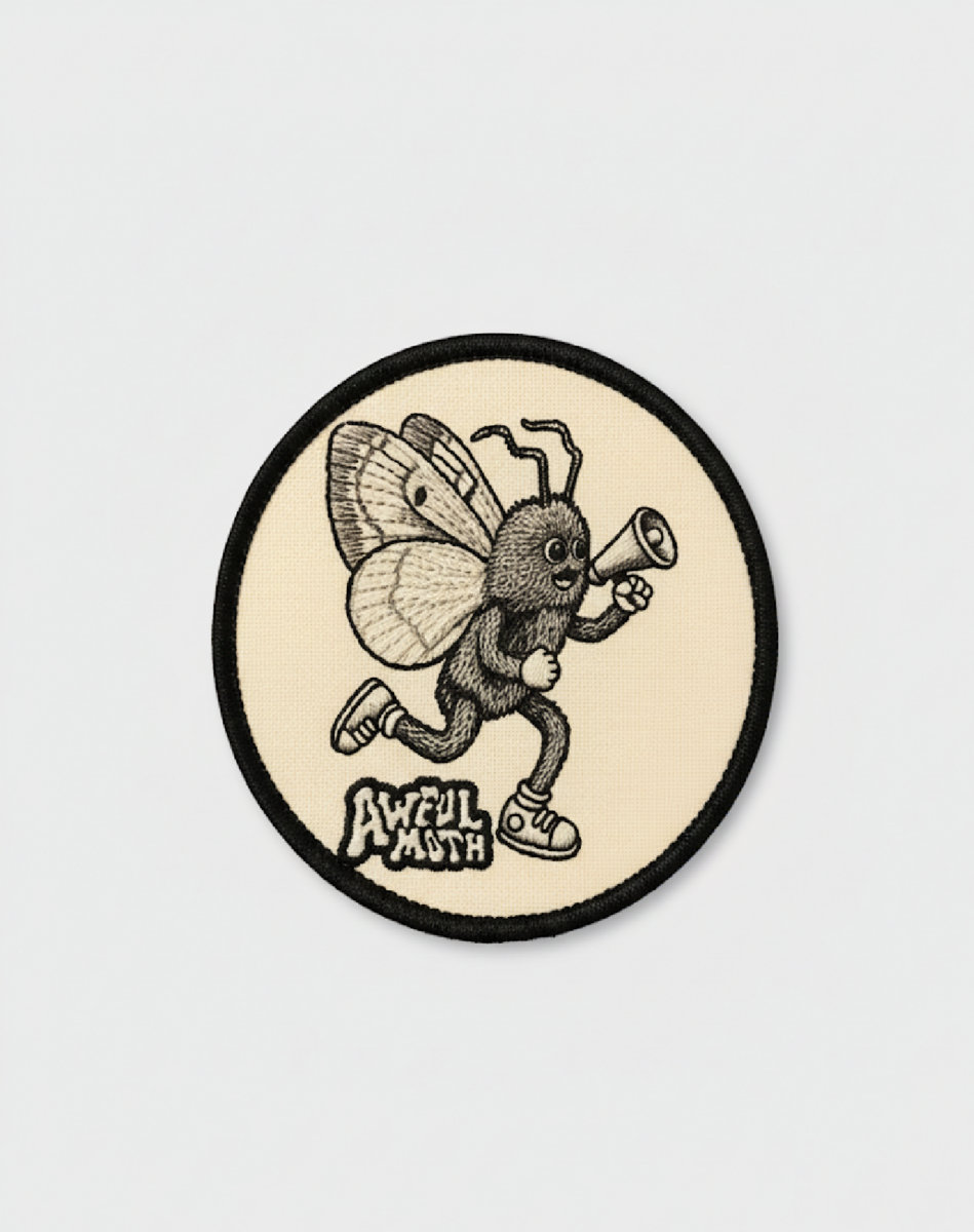 Skateboard Moth 3" Patch | Awfulmoth