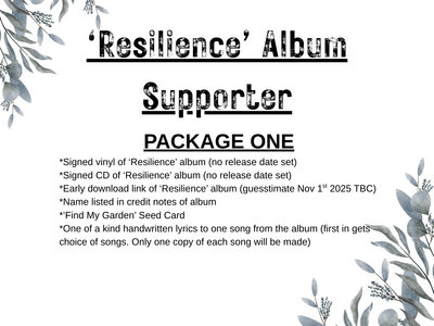 'Resilience' supporter pack ONE | Tracey Barnett