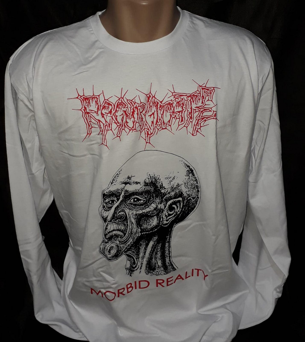 REGURGITATE: Morbid Reality - White T-Shirt (LONG SLEEVE) | Cemiterio ...