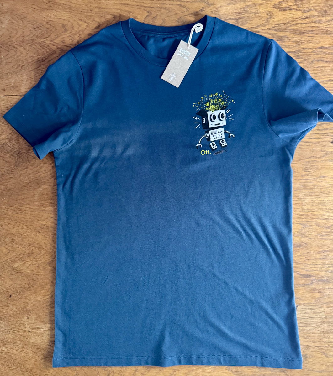 Exploding Head Bot Blue T-shirt | Ott