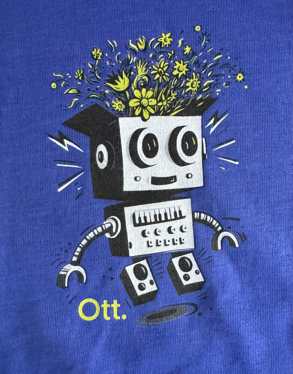Exploding Head Bot Long Sleeve Blue | Ott
