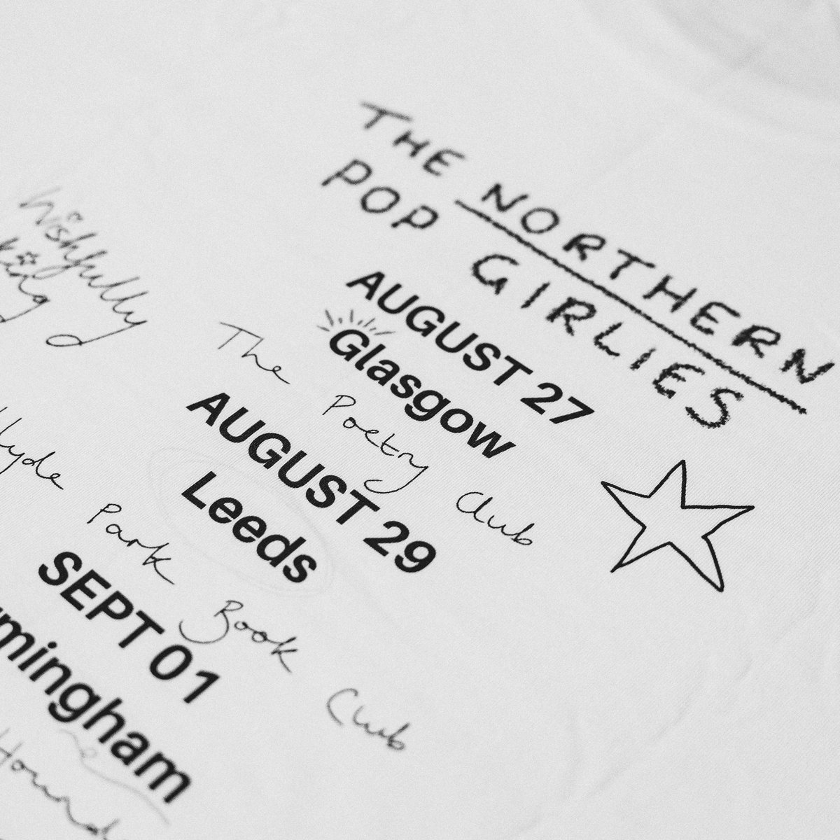 'the wishful thinking tour' limited edition tour t-shirts | Holly Nicholson