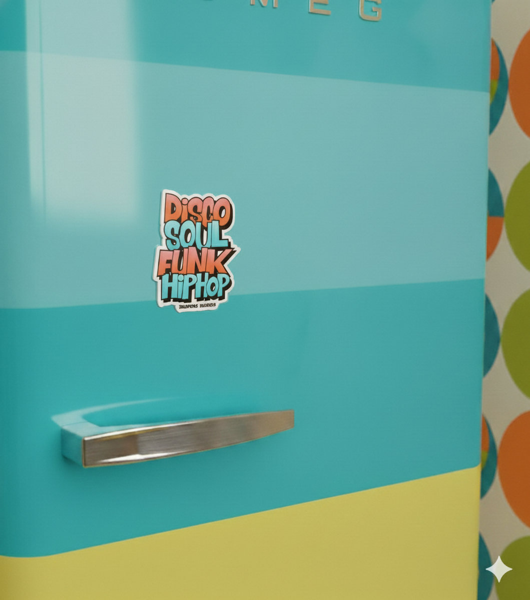 Disco Soul Funk Hip Hop Fridge Magnet | Jalapeno Records