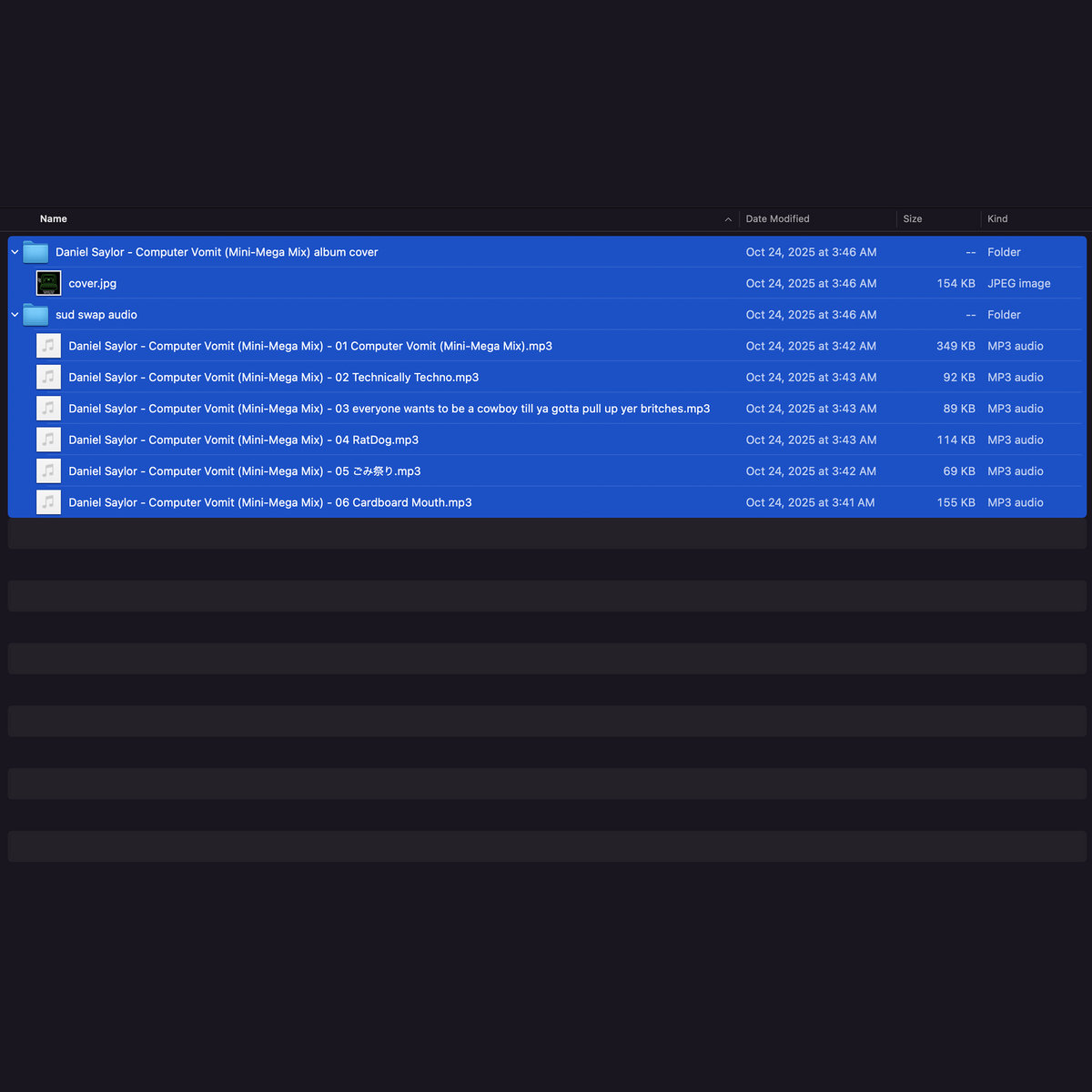Computer Vomit (Mini-Mega Mix) | Daniel Saylor | Sud Swap Audio