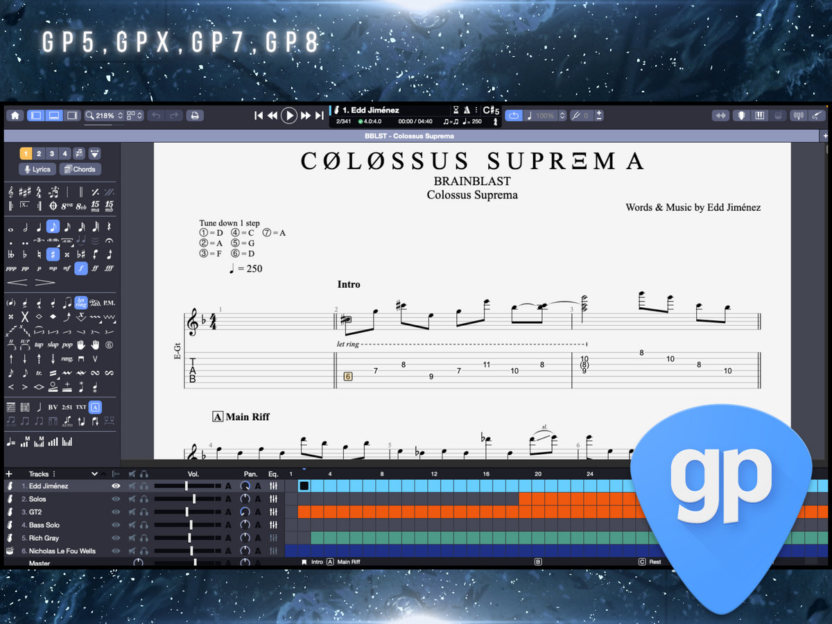 COLOSSUS SUPREMA ***OFFICIAL ALBUM TABS*** | BRAINBLAST