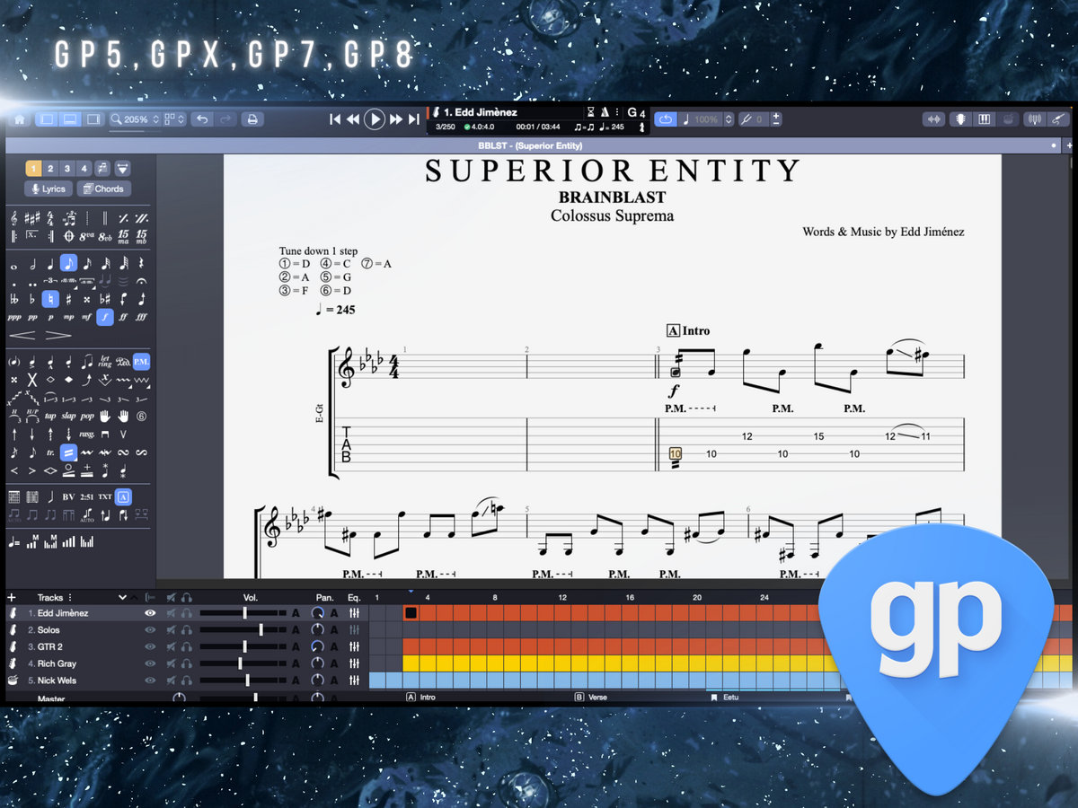 COLOSSUS SUPREMA ***OFFICIAL ALBUM TABS*** | BRAINBLAST