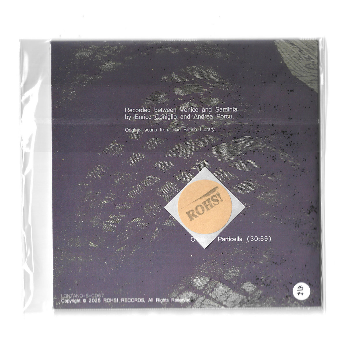 Enrico Coniglio & Andrea Porcu "Onda ~ Particella" Album - Limited ...