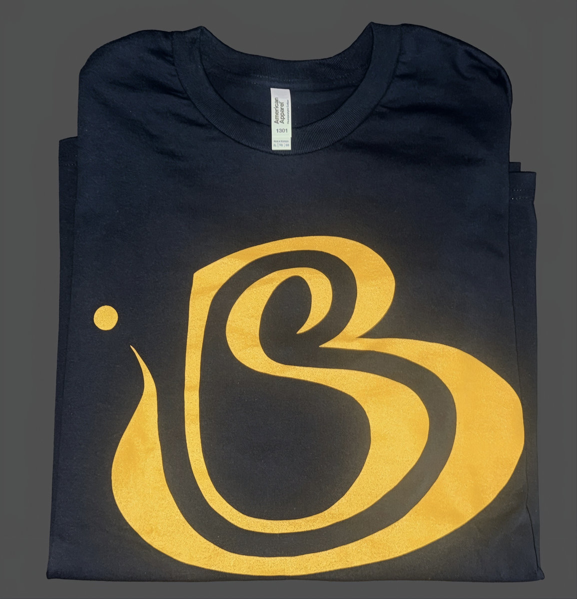 Navy Blue Tee Shirt With Yellow BS Logo | BORED STIFF