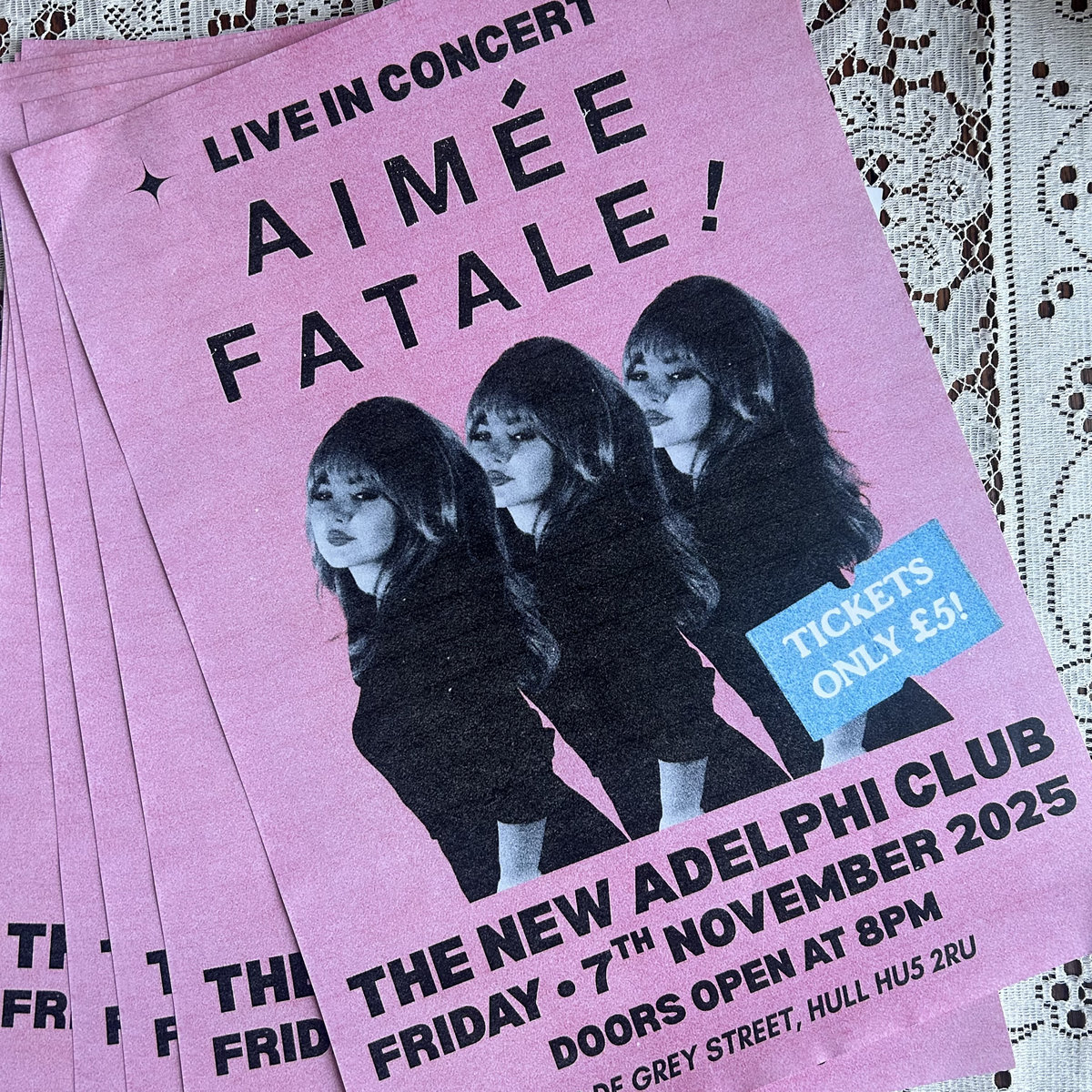 Aimée Fatale Debut Headline Show Poster | Aimée Fatale