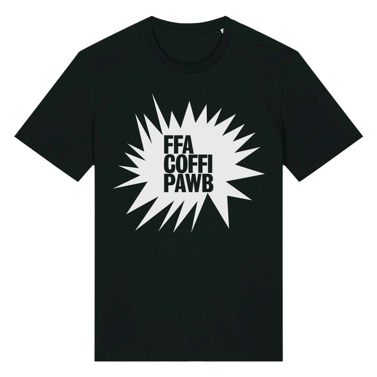 Ffa Coffi Pawb 'Dalec Peilon' logo t-shirt | Gruff Rhys