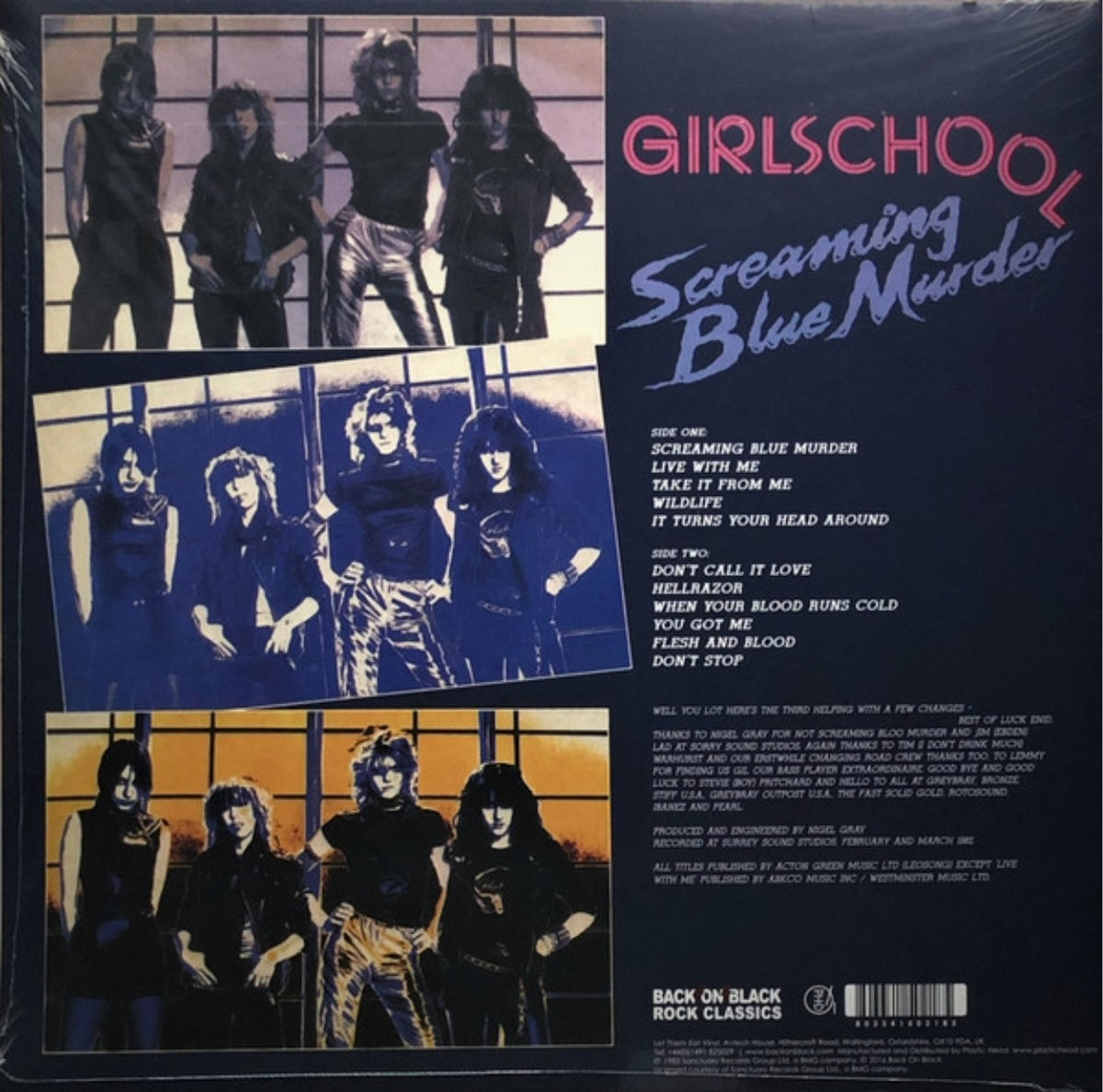 Screaming Blue Murder (Physical Copy Only) | Girlschool | Deadline Music