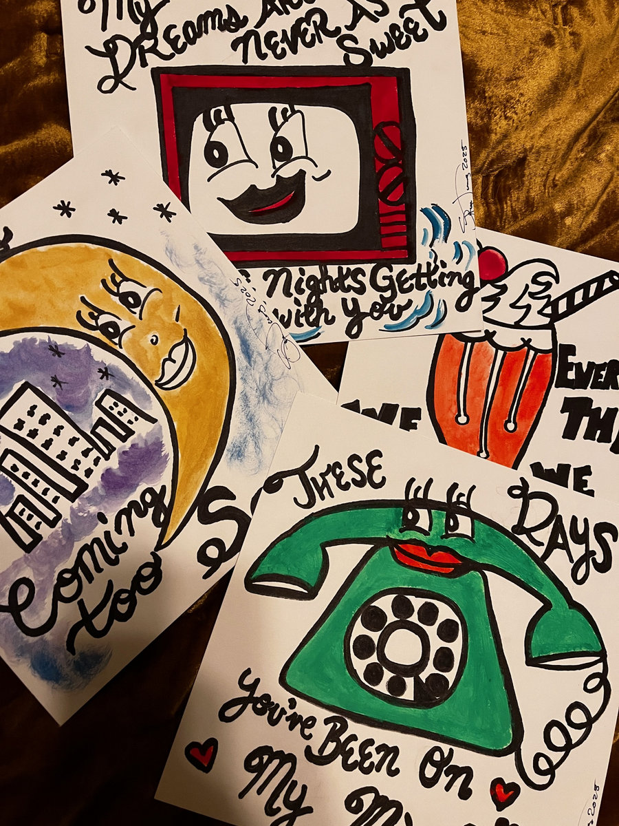 hand drawn & painted lyric cards | Stephie James