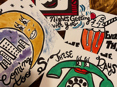 hand drawn & painted lyric cards | Stephie James