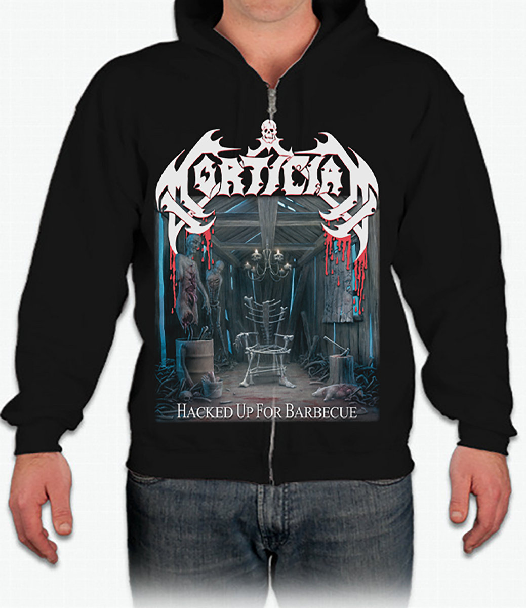 Hacked Up For Barbecue Full Front Zipper Hoodie | Mortician