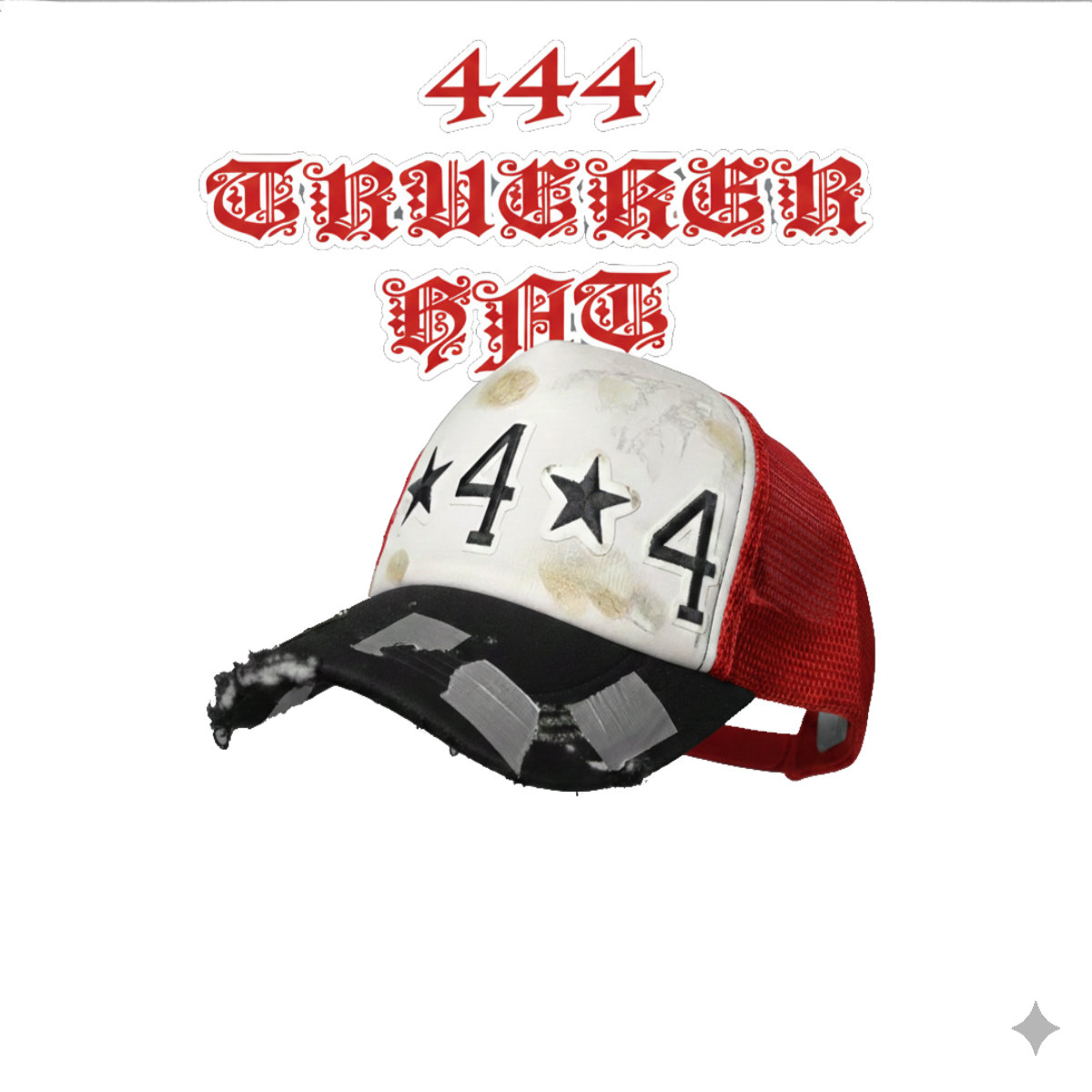 "444" TRUCKER HAT. HAND-DISTRESSED (LIMITED) | Drank!