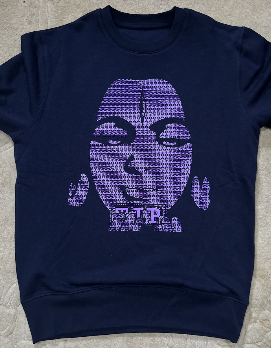 NAVY SWEAT SHIRT with NEON PURPLE ACID SHIVA | TIP Records