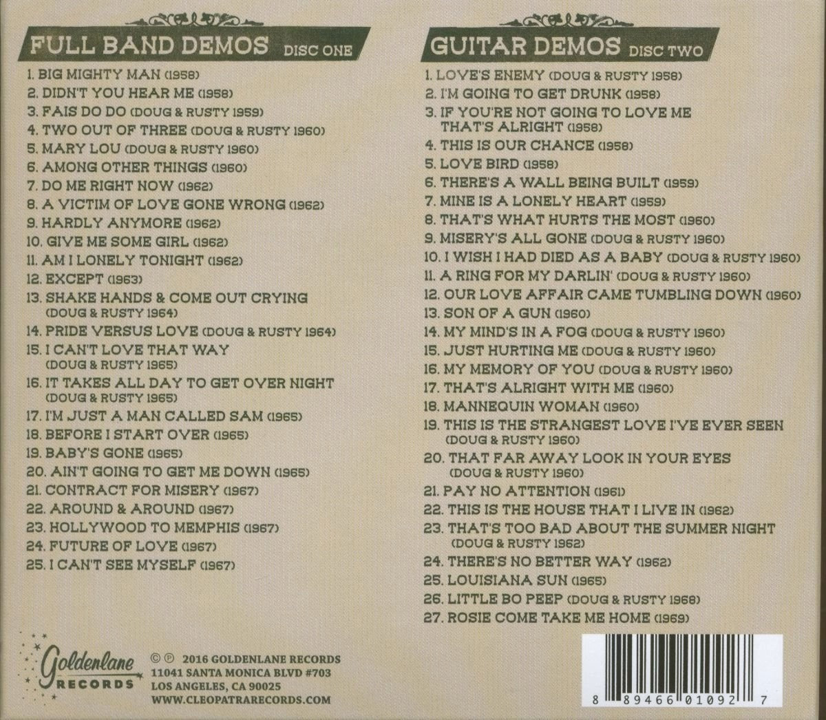 Anthology - Rare Masters 1958-1969 | Doug Kershaw | Cleopatra Records