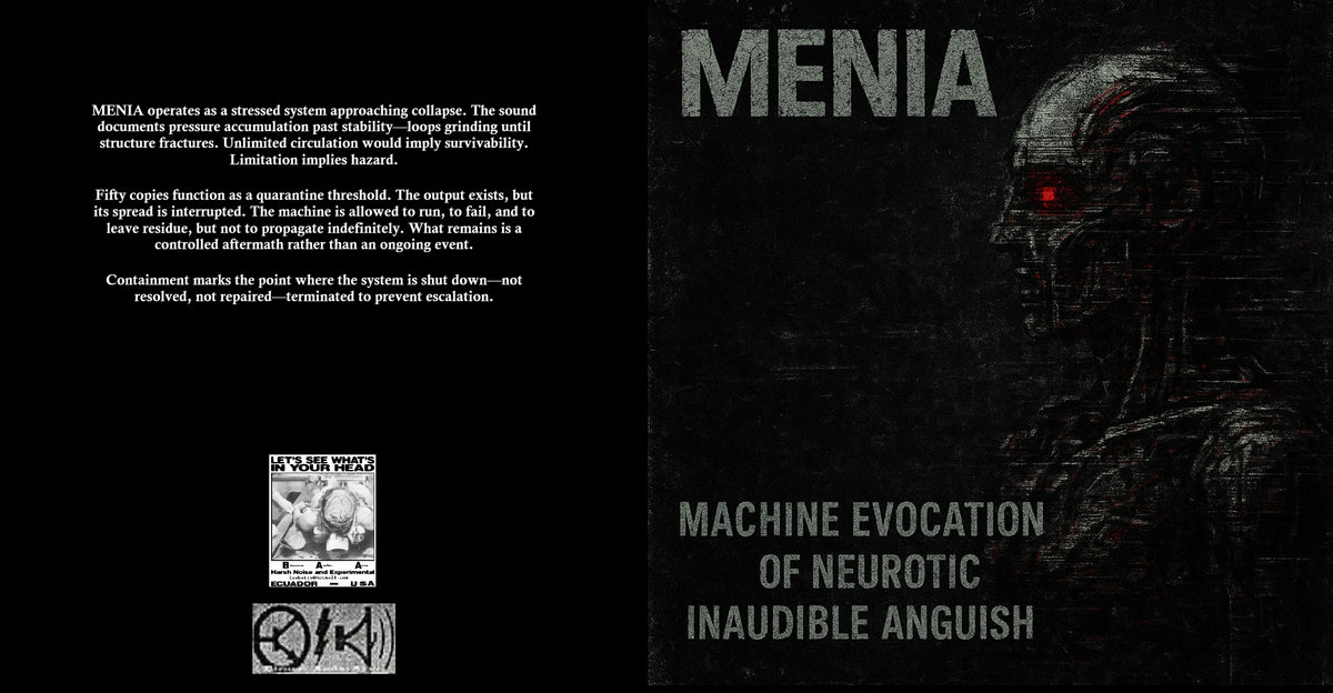 MENIA – Machine Evocation of Neurotic Inaudible Anguish album (2026 ...