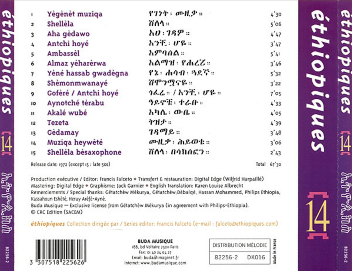 Éthiopiques 14 - Gétatchèw Mèkurya - Negus Of Ethiopian Sax | Getatchew ...