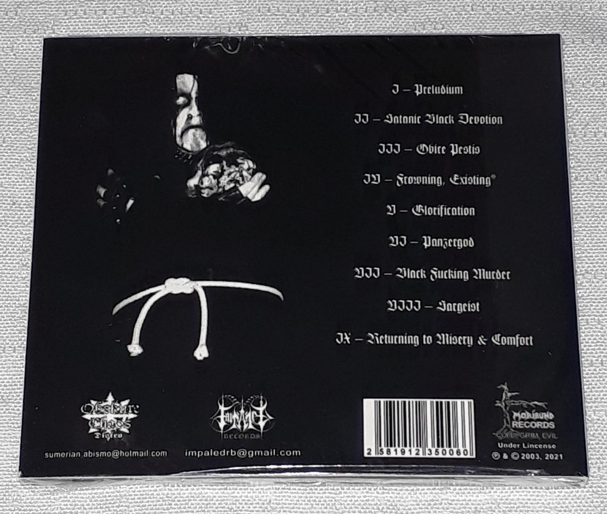 SARGEIST: Satanic Black Devotion - CD Digipak | Rotten Foetus Records