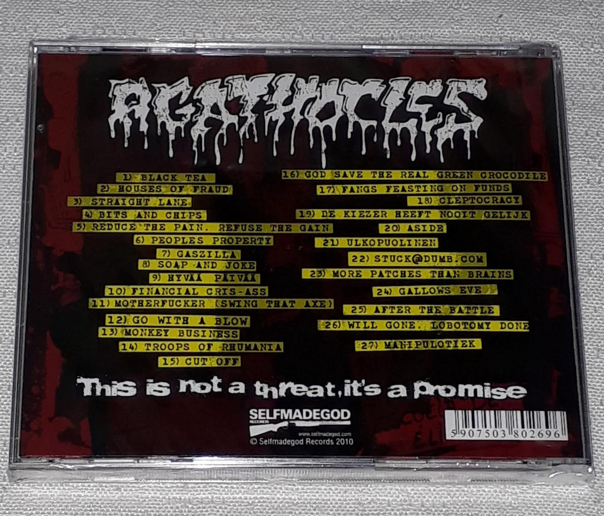 AGATHOCLES: This Is Not A Threat, It's A Promise - CD | Rotten Foetus ...