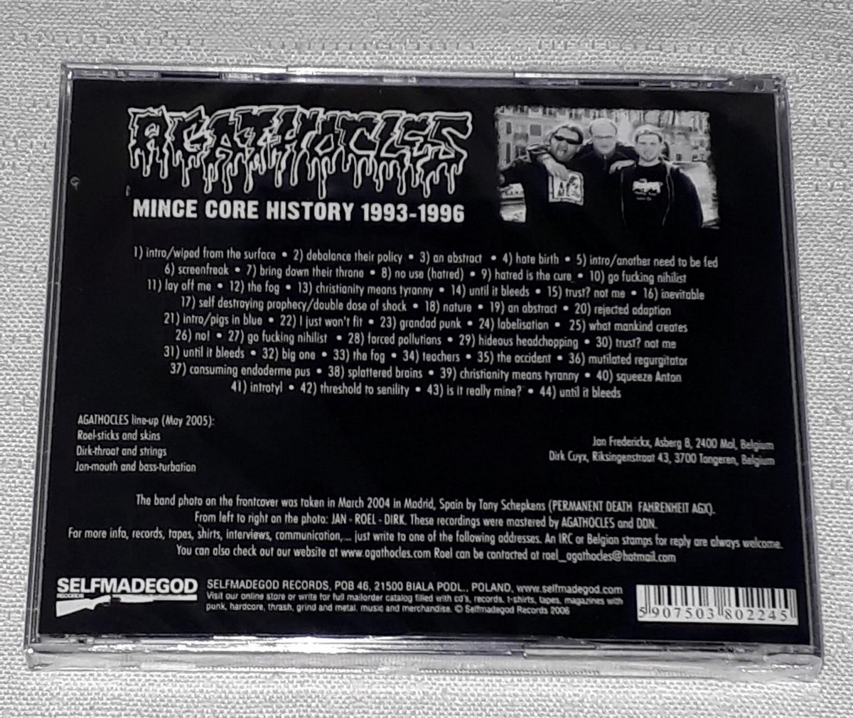 AGATHOCLES: Mince Core History 1993-1996 - CD | Rotten Foetus Records