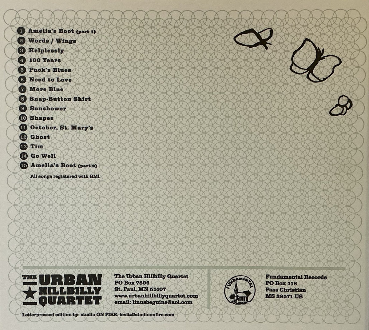 Amelia's Boot | Erik Brandt and the Urban Hillbilly Quartet | Erik ...