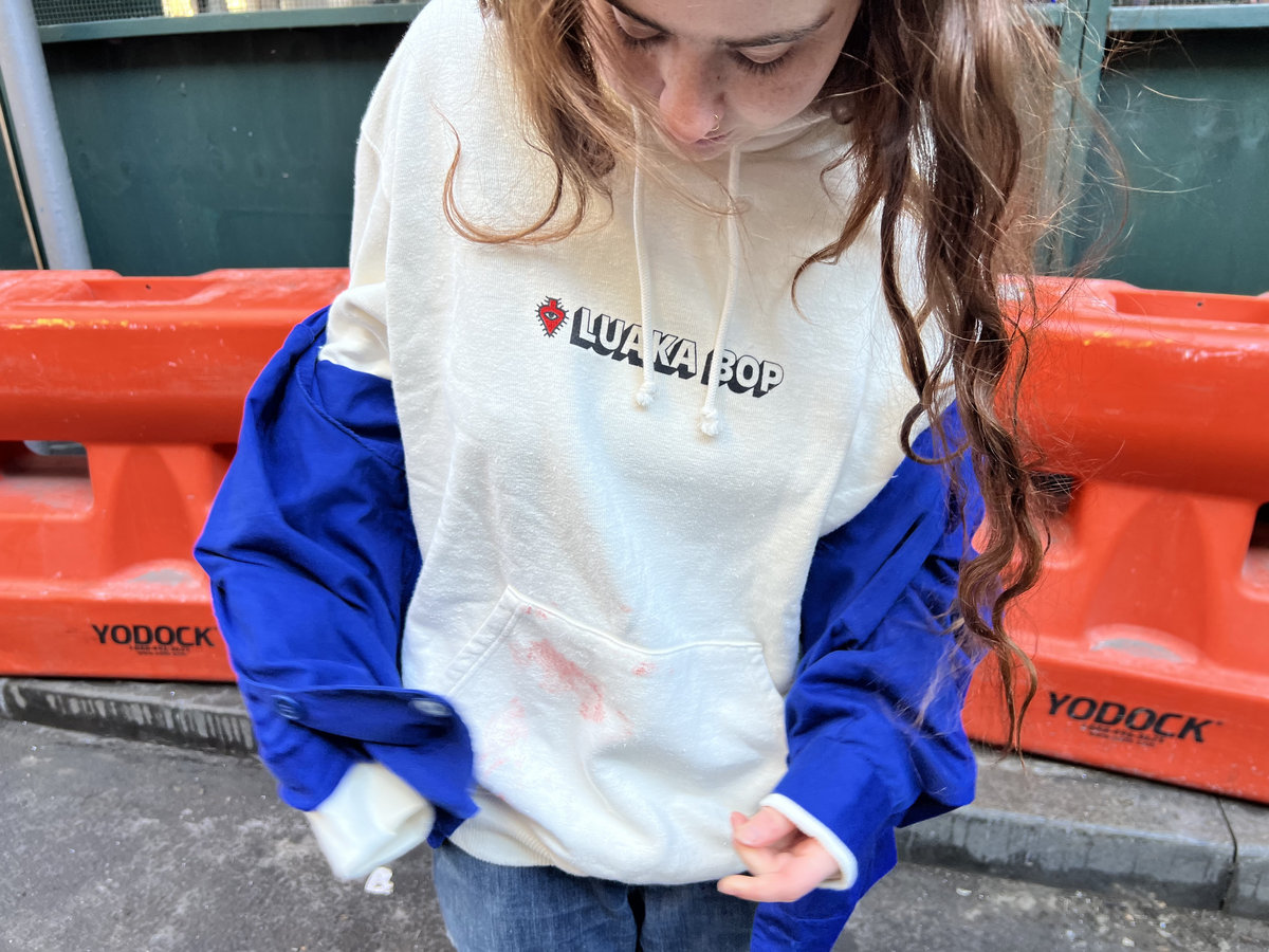 Luaka Bop Art Hoodie w/ Screenprinted Logos - M | Luaka Bop