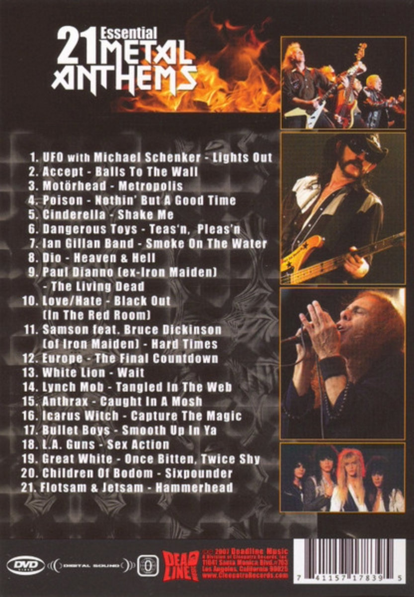 21 Essential Metal Anthems - DVD | Deadline Music