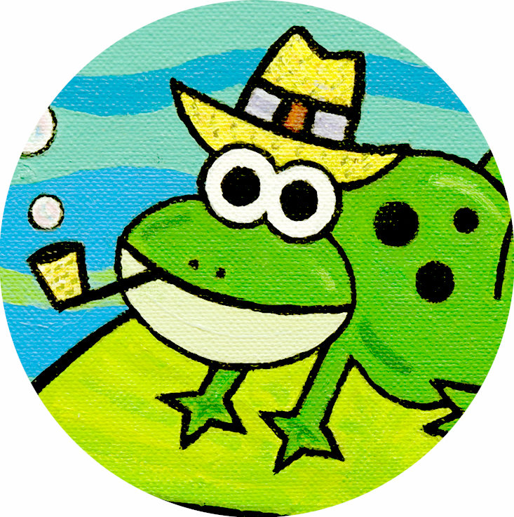 "Livin' B-Sides An Rock Star," Frog With Hat Special Edition | Bruce Bodden