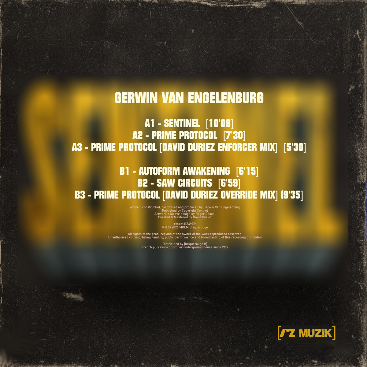 [RZ49] : Gerwin Van Engelenburg - Sentinel | Gerwin Van Engelenburg