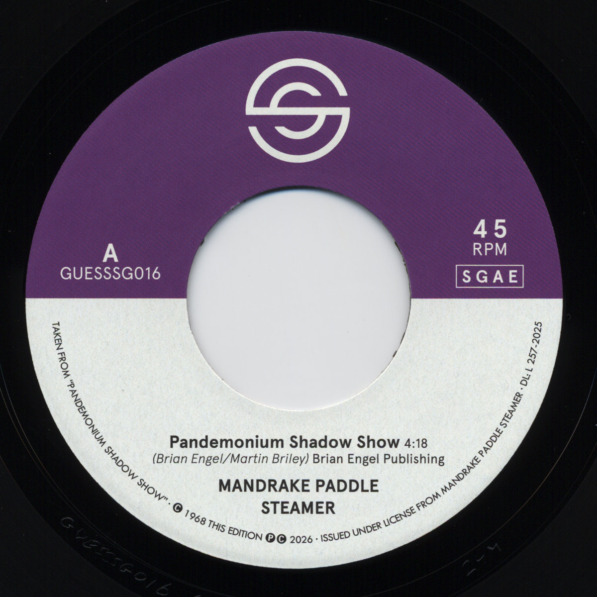 Pandemonium Shadow Show b/w No Good Child | MANDRAKE PADDLE STEAMER ...