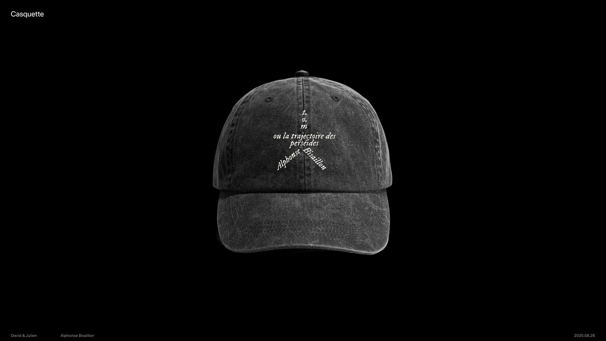 Casquette t.o.m. ou la trajectoire des perséides | Alphonse Bisaillon