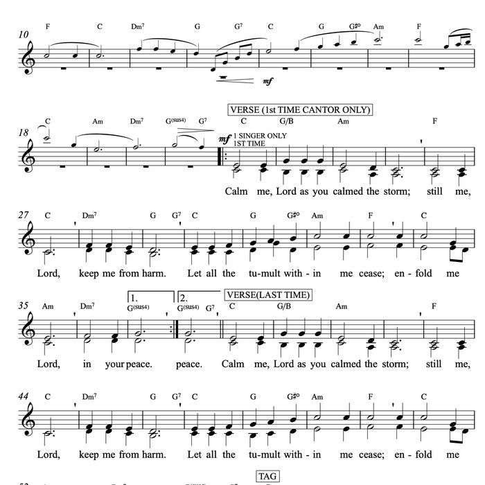 Calm Me Lord (Margaret Rizza) arrTR2022 LONG VERSION | Tim Roberts