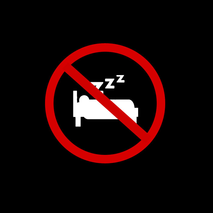 No Sleeping Sign