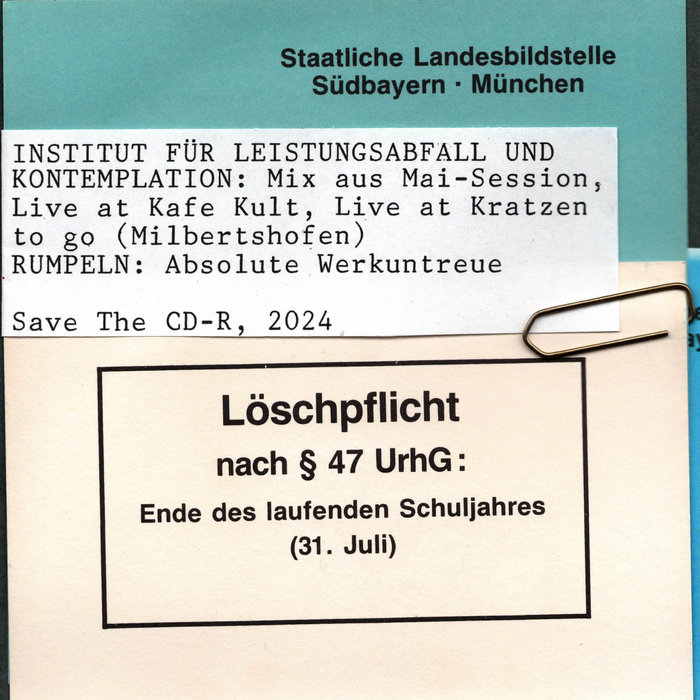 Löschpflicht | Institut für Leistungsabfall und Kontemplation / Rumpeln ...