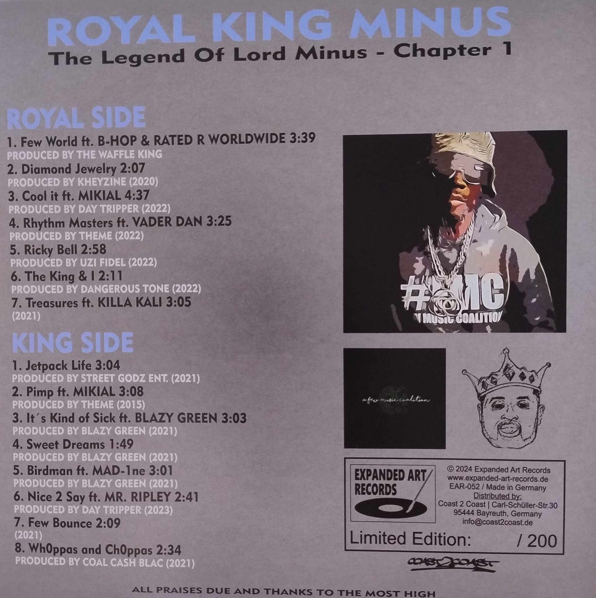 The Legend Of Lord Minus,Ch.1(Limited Colored Vinyl Lp) | RoyalKingMinus