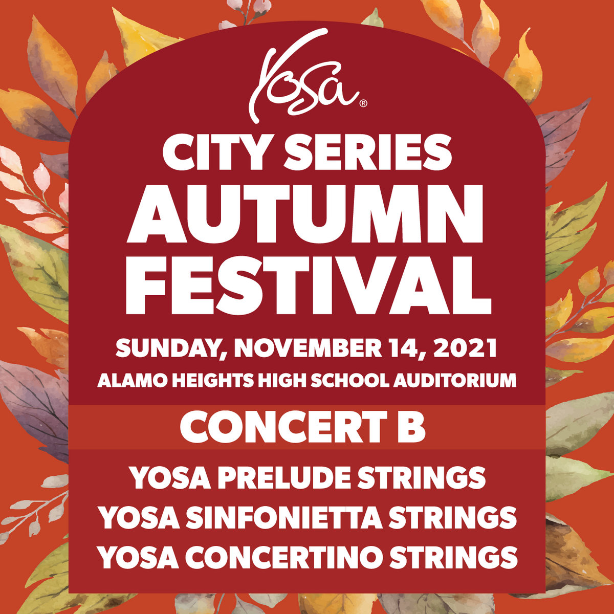 2021 YOSA City Series 1b Autumn Festival | YOSA - Youth Orchestras of ...