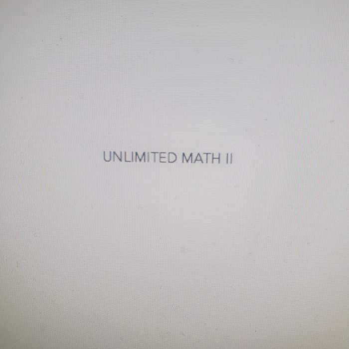 Unlimited Math II | Unlimited Math