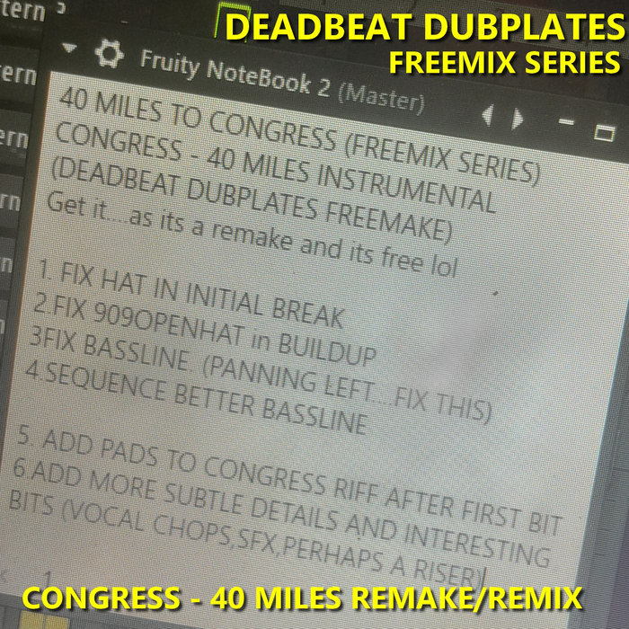 40 Miles from Congress (FREE DOWNLOAD) | The Deadbeat Dubplates ...
