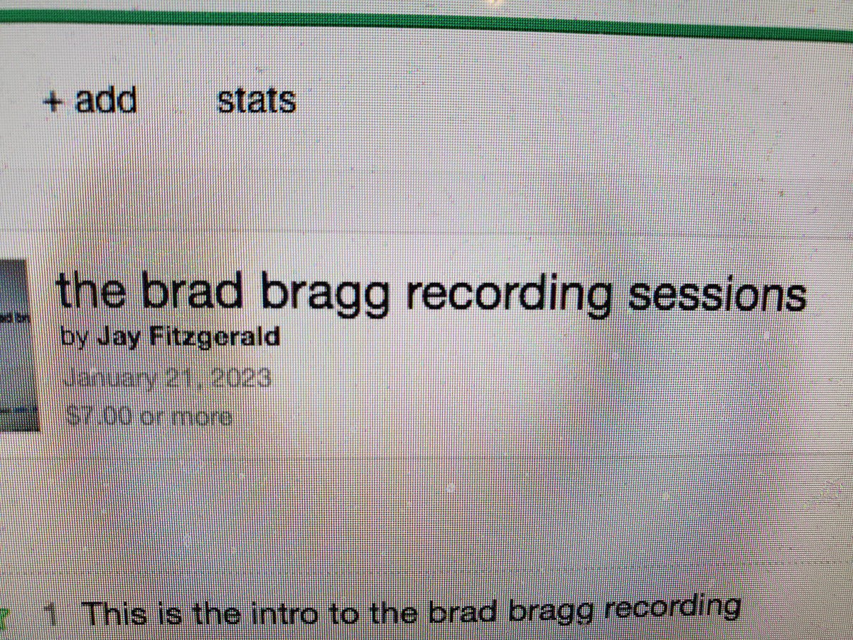 the brad bragg recording sessions | Jay Fitzgerald