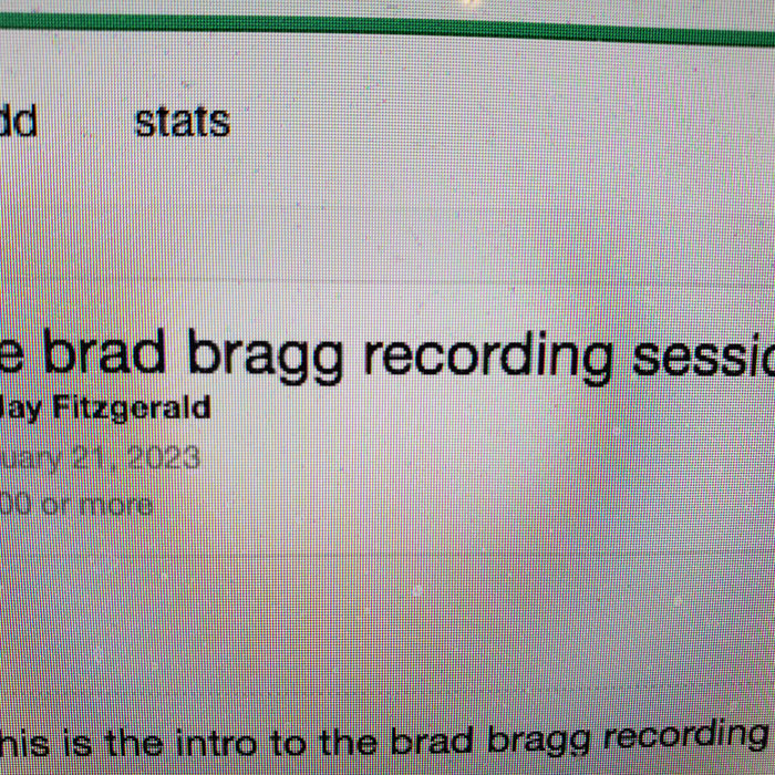 the brad bragg recording sessions | Jay Fitzgerald
