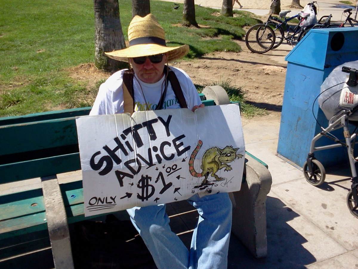 lining up | shitty advice