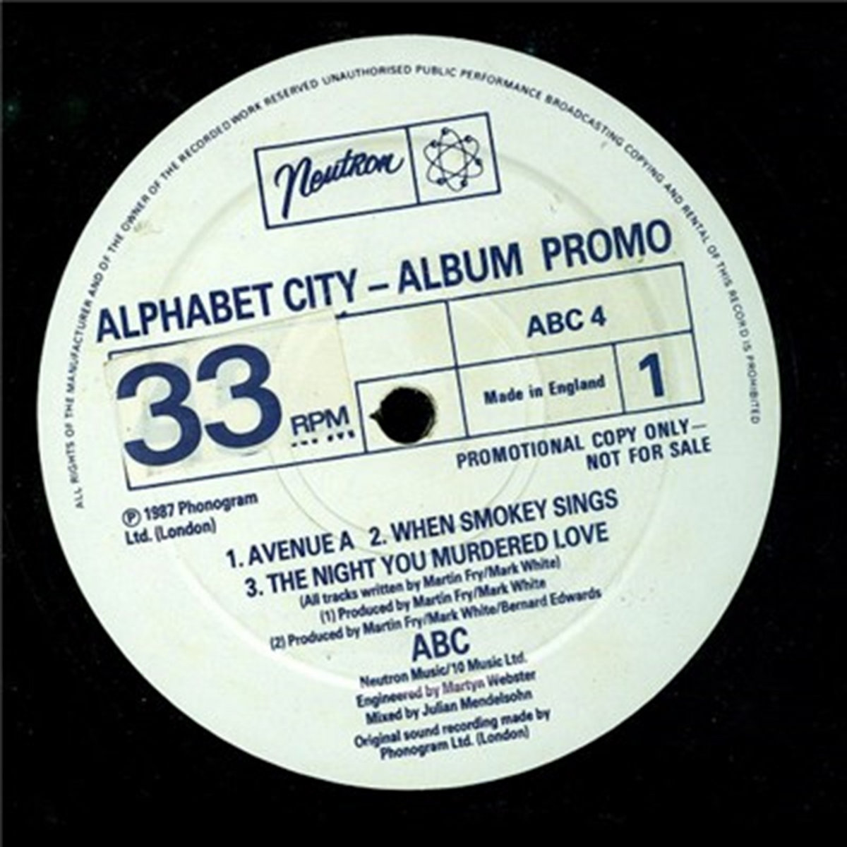 Alphabet City Album Promo | ABC