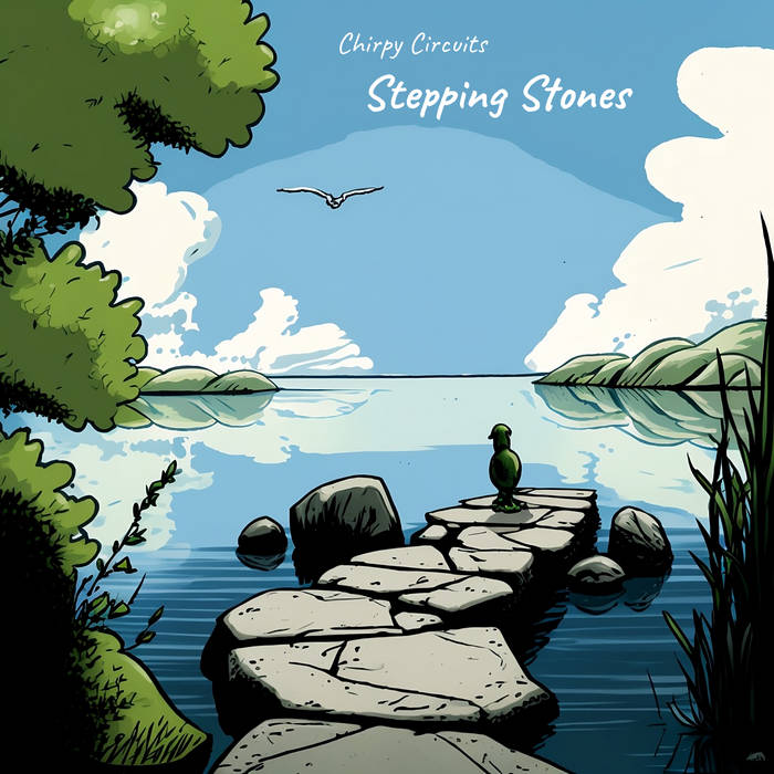 Stepping Stones In Water Cartoon