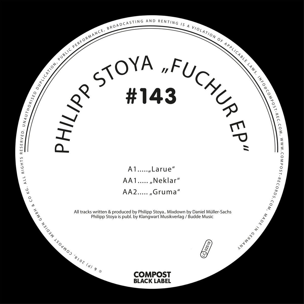 Compost Black Label #143 - Fuchur EP | Philipp Stoya | Compost Records