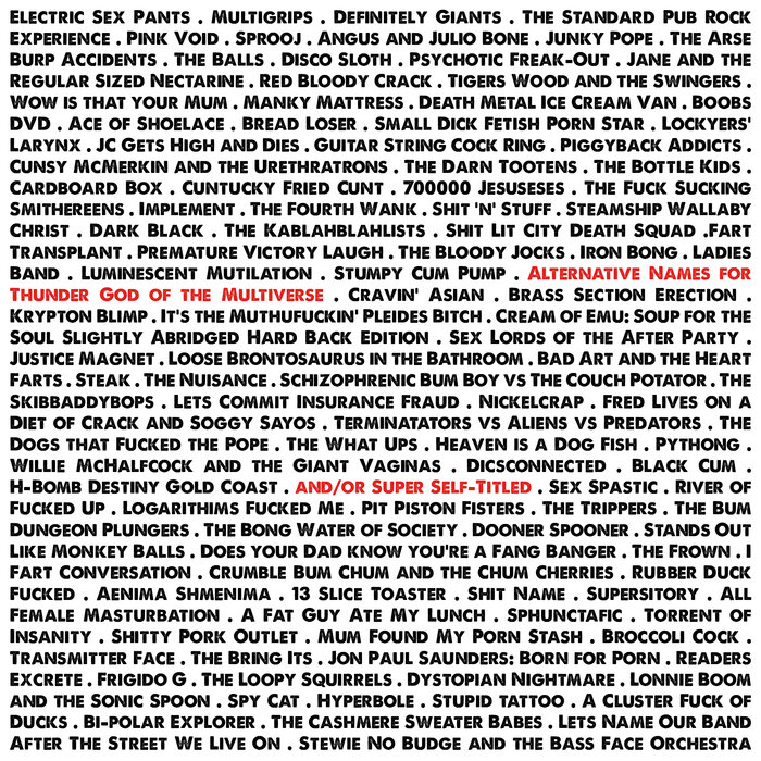 Alternative Names for Thunder God of the Multiverse and/ or Super Self ...